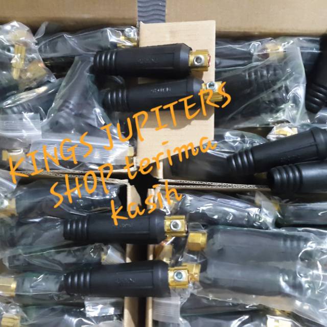 Jual ORI KUNINGAN - ECER SET - MALE FEMALE syoket las 25mm KONEKTOR ...