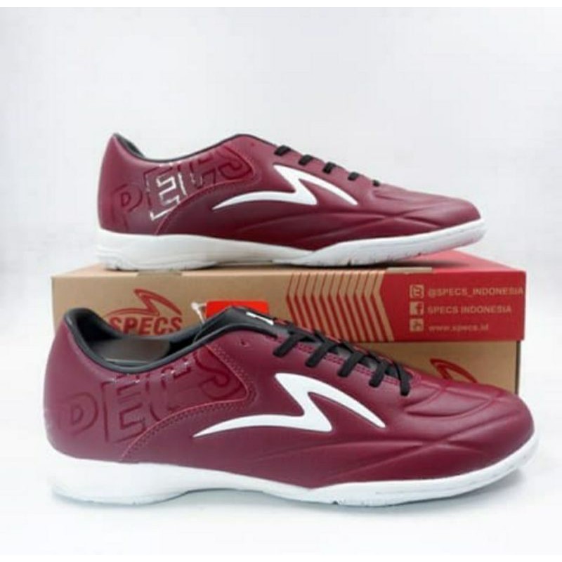 Jual sepatu futsal specs estadio in burgundy original | Shopee Indonesia
