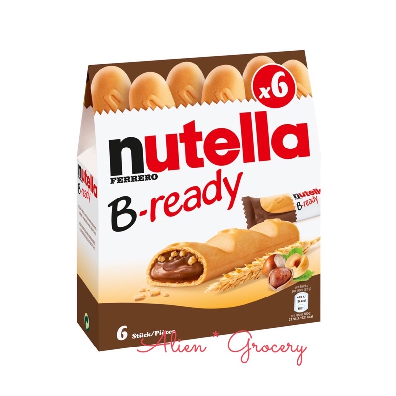 Jual Nutella Nuttela Ferrero B-Ready Kinder B Ready 6x22gr HALAL ...