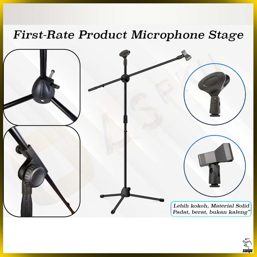 Jual Stand Mic Lantai V1 Microphone Mik Karaoke Bigo Condenser ...