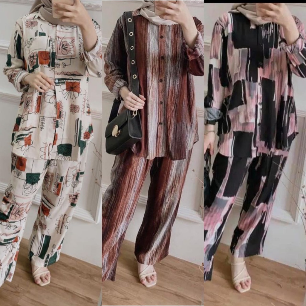 Jual One set Wanita /Setelan wanita Jumbo / setelan rayon Jumbo / Setelan Jumbo / one set Rayon ...