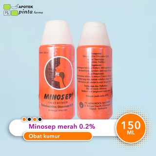 Jual MINOSEP MERAH OBAT KUMUR 0.2% 150 ML | Shopee Indonesia
