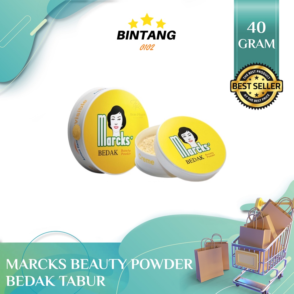 Jual 40gr Marcks Bedak Tabur - Bedak Marcks Bulat 40 gr | Shopee Indonesia