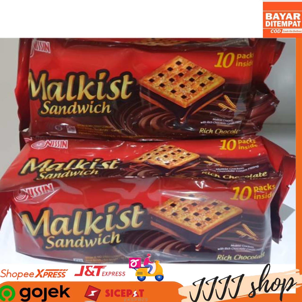 Jual Nissin Malkist Sandwich Biskuit Snack Cemilan Cracker 240gr ...