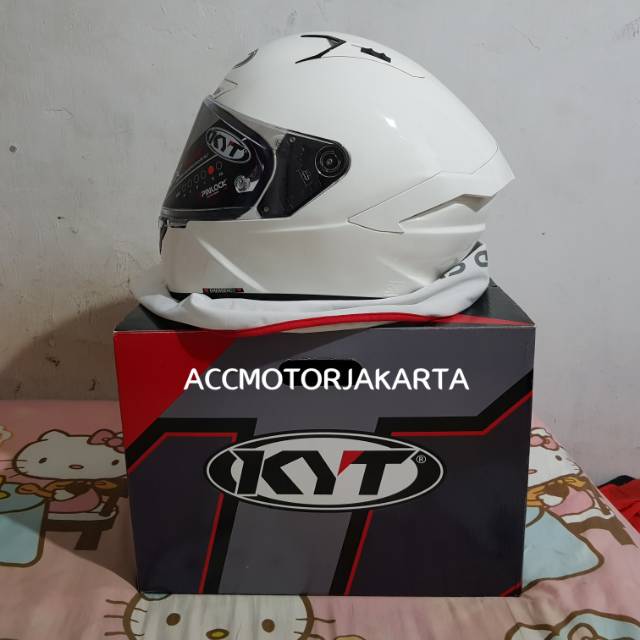 Jual KYT NX RACE White Solid Metalic SNI | Original KYT 100% | Shopee ...