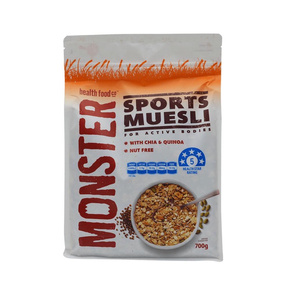 Jual MONSTER Sports Muesli 700gr cereal sereal Sport chia ED NOV 23 ...