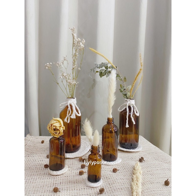 Jual Vase kaca rustik / dekorasi ruangan / vas kaca estetik / Vas ...