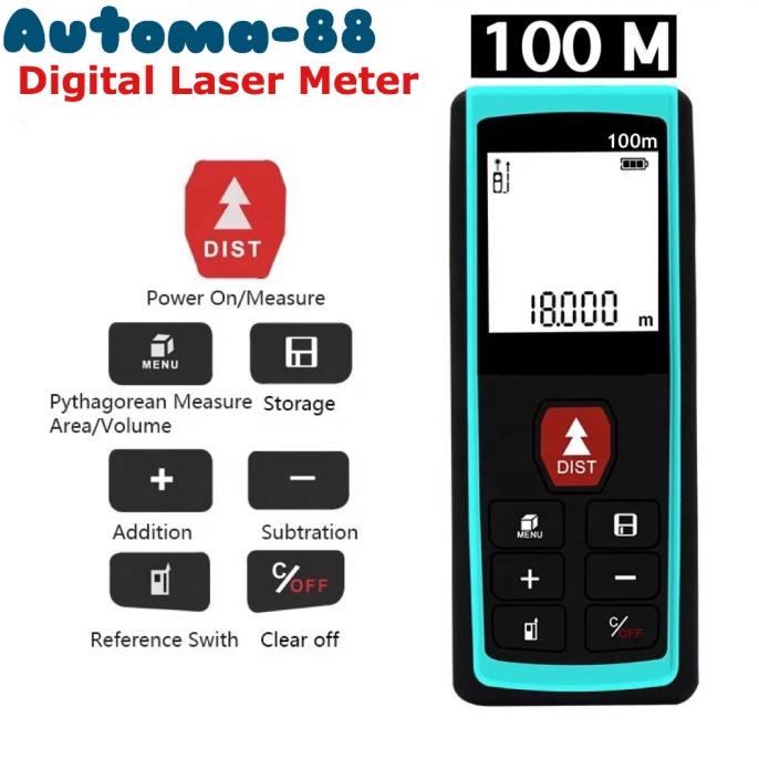 Jual Meteran Digital Laser Distance Meter Infrared 100 M 100M Meter ...