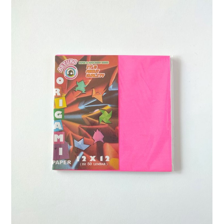 Jual Kertas Lipat Origami 12x12 Asturo ( 1 pack/50 Lembar ) | Shopee ...