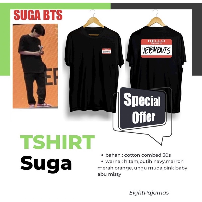 Jual TSHIRT SUGA sound check | Shopee Indonesia
