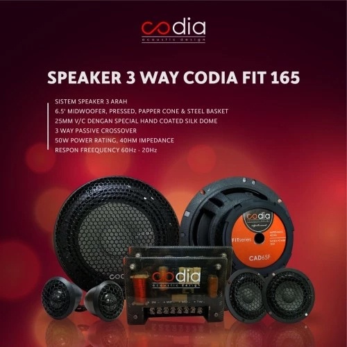 Jual SPEAKER SPLIT CODIA FIT-165 3WAY | Shopee Indonesia