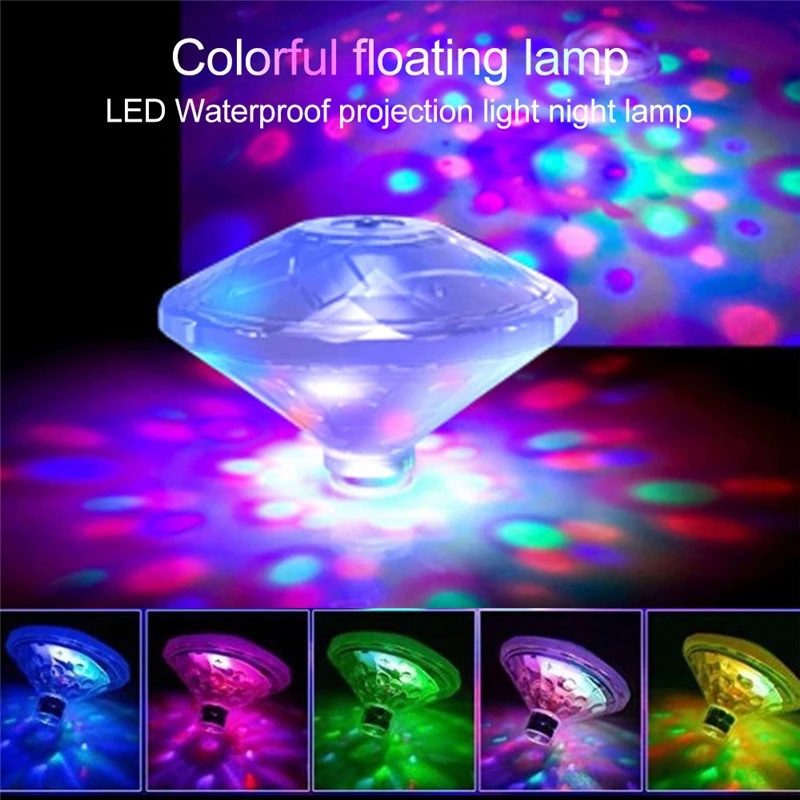 Jual Floating Underwater Light RGB Submersible Battery Powered LED Disco Light Glow Show ...