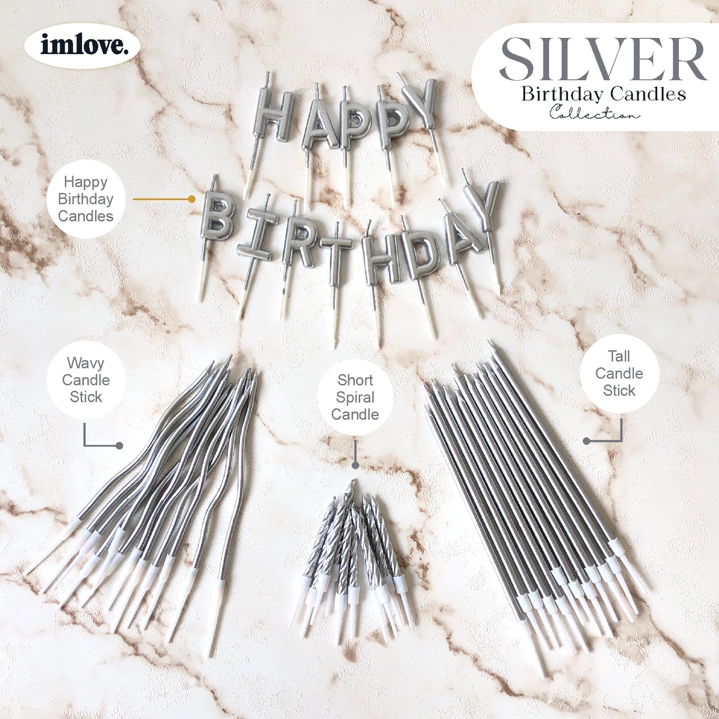 Jual Lilin Ulang Tahun Ultah Emas Silver Birthday Candle | Shopee Indonesia