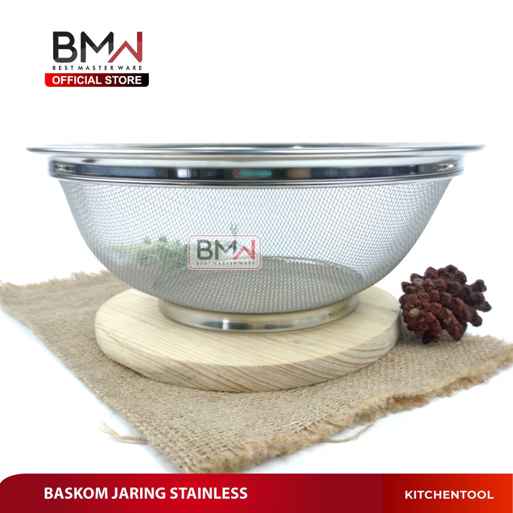 Jual BMW Kitchen Ware - Baskom Bolong Jaring Cuci Sayur Masak Stainless ...