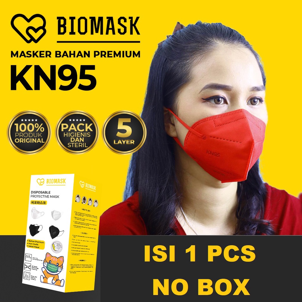 Jual BIOMASK - Masker KN95 5 PLY - 1 Pcs Earloop Disposable Mask KN 95 ...