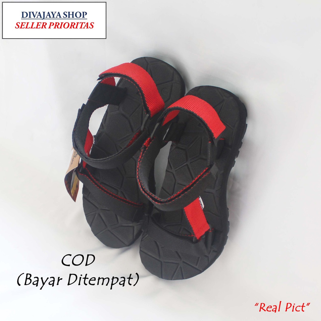 Jual Sendal Gunung Terbaru Merek Krakal Warna Hitam Merah Pria/Wanita ...