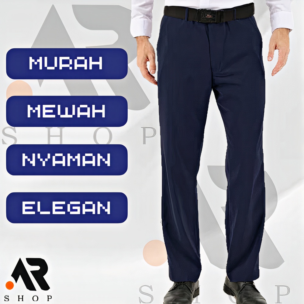 Jual Celana Formal Pria BIG SIZE Celana Kerja Jumbo Reguler Standar Kantor Bahan Kain Teflon ...