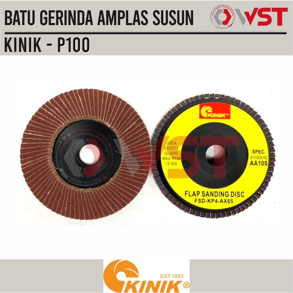 Jual KINIK Batu Amplas Susun Bulat 4inch A100 / Kinik Flap Disc Grid ...