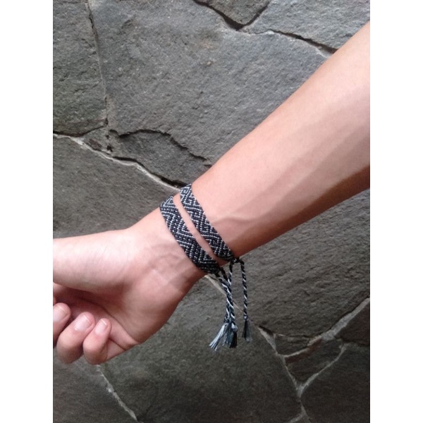 Jual Gelang gunung rajut micro black tribal cowok cewek waterproof ...