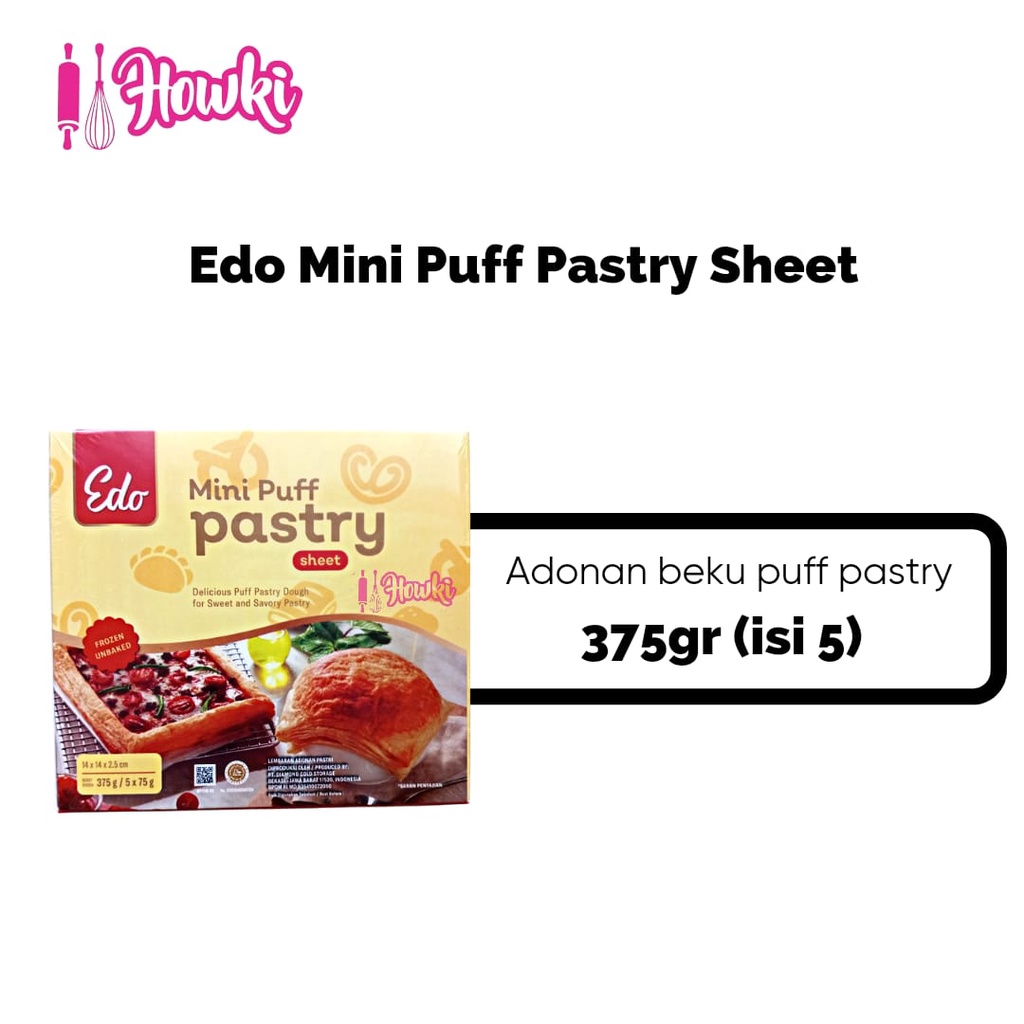 Jual Edo Mini Puff Pastry Sheet 375gr ( Isi 5pcs ) | Shopee Indonesia