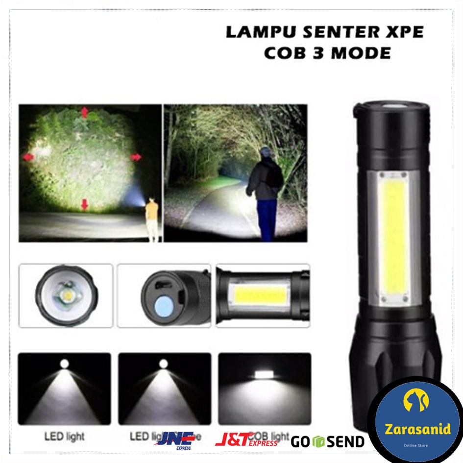 Jual Senter Mini XPE COB Led Zoom Super Terang Swat Police Light Recharge Praktis | Shopee Indonesia
