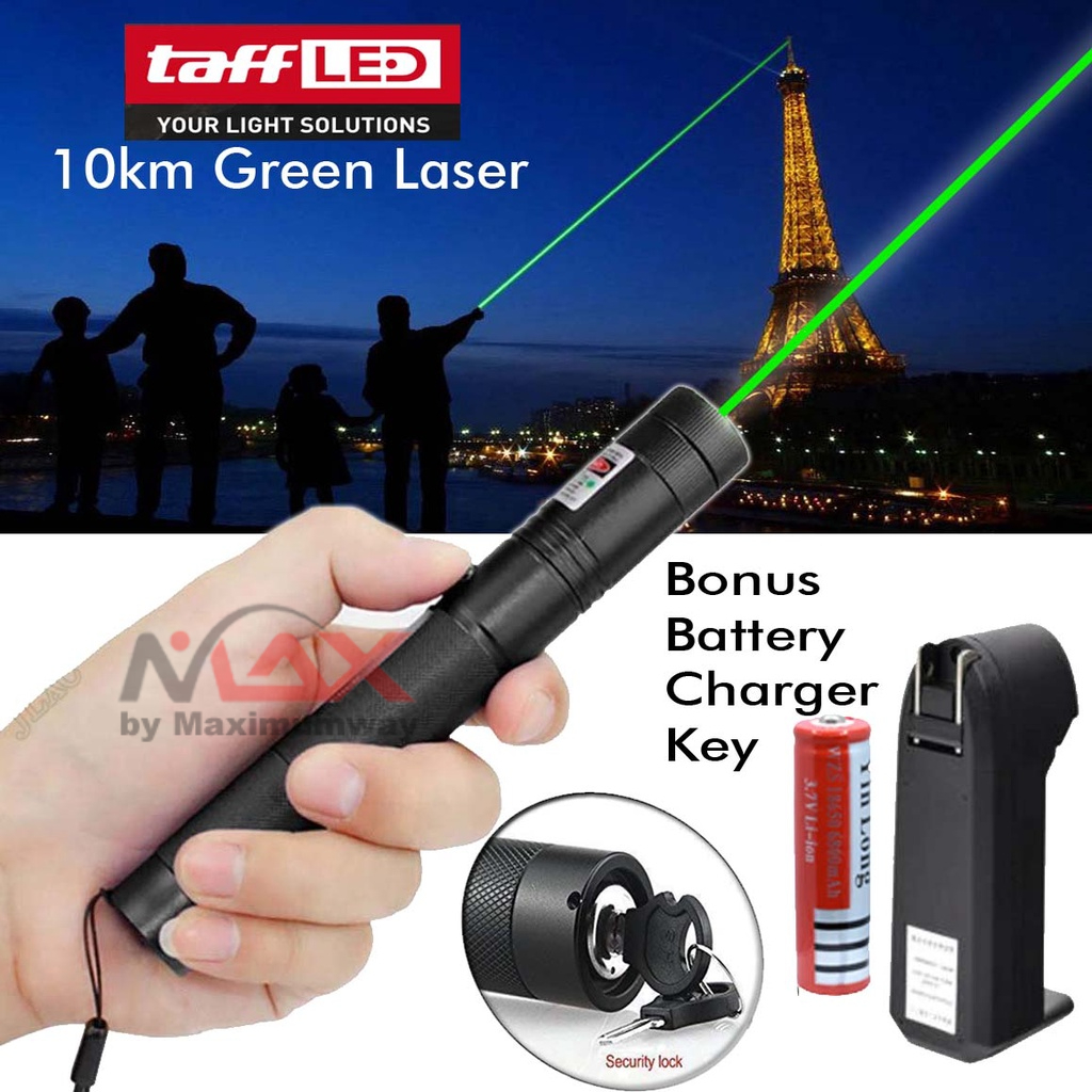 Jual 303 laser pointer jarak jauh 10km 532mW untuk rambu sinyal tanda ...