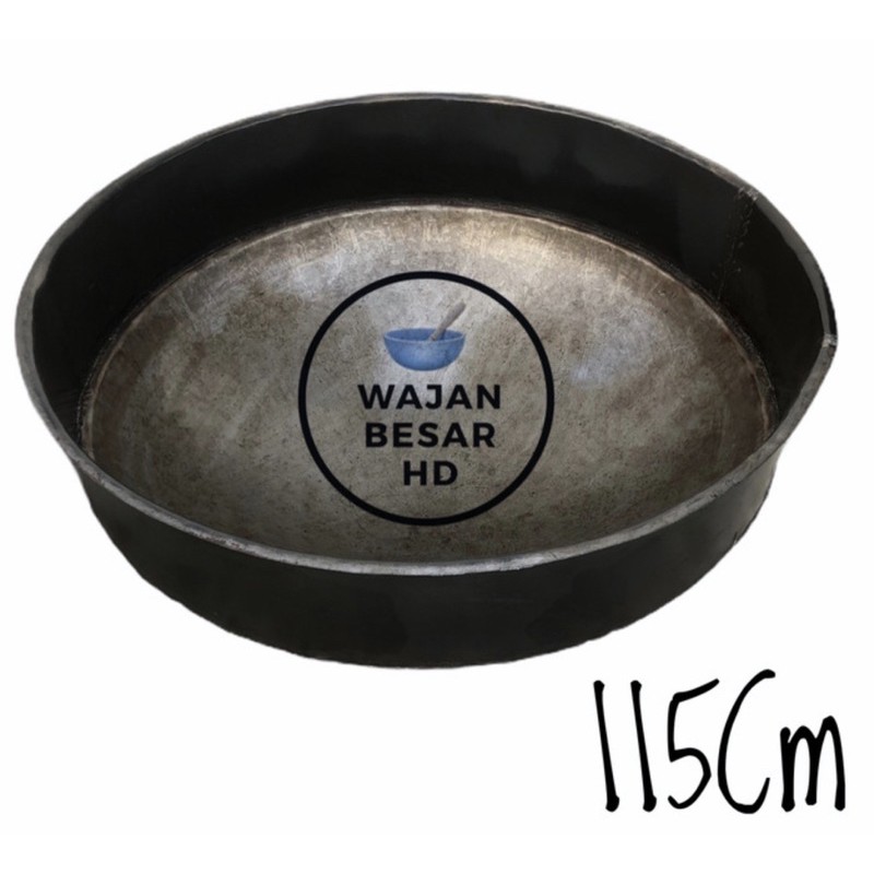 Jual Kuali Wajan Penggorengan Besar Plat Besi 115 Cm Sambungan 20 Cm ...