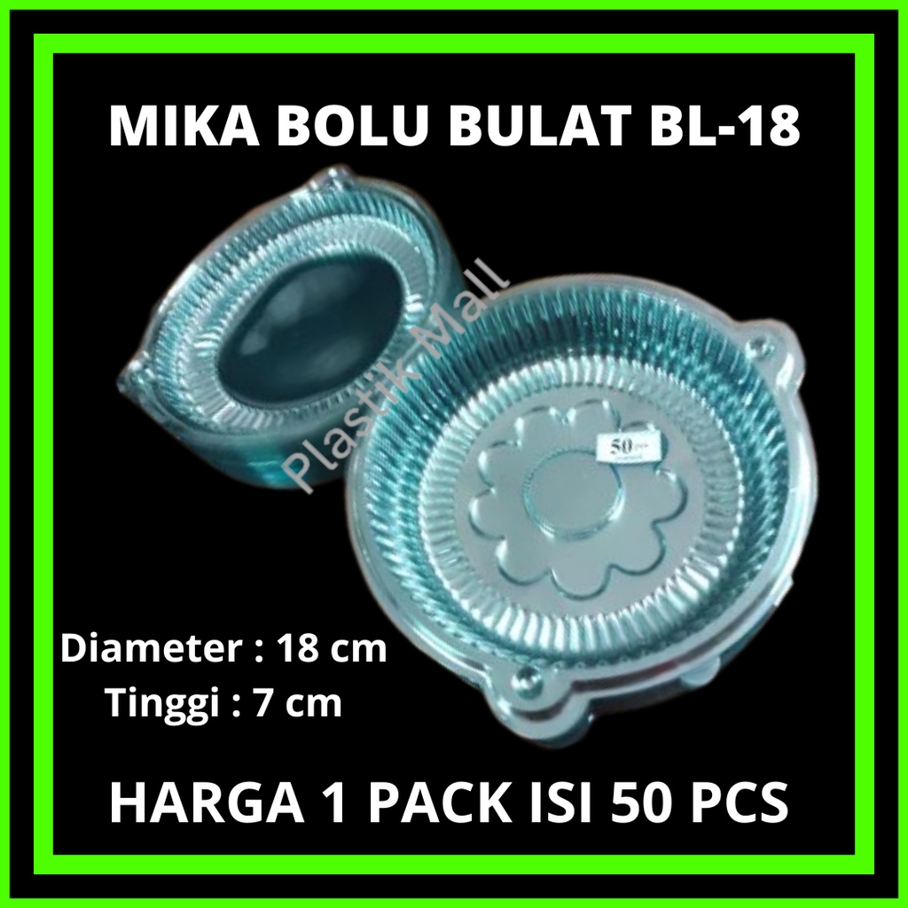 Jual ISI50pcs - Mika Sifon Bulat Diameter 18 20 22 25 CM Ukuran 18CM 20CM 22CM 25CM Bening Box ...