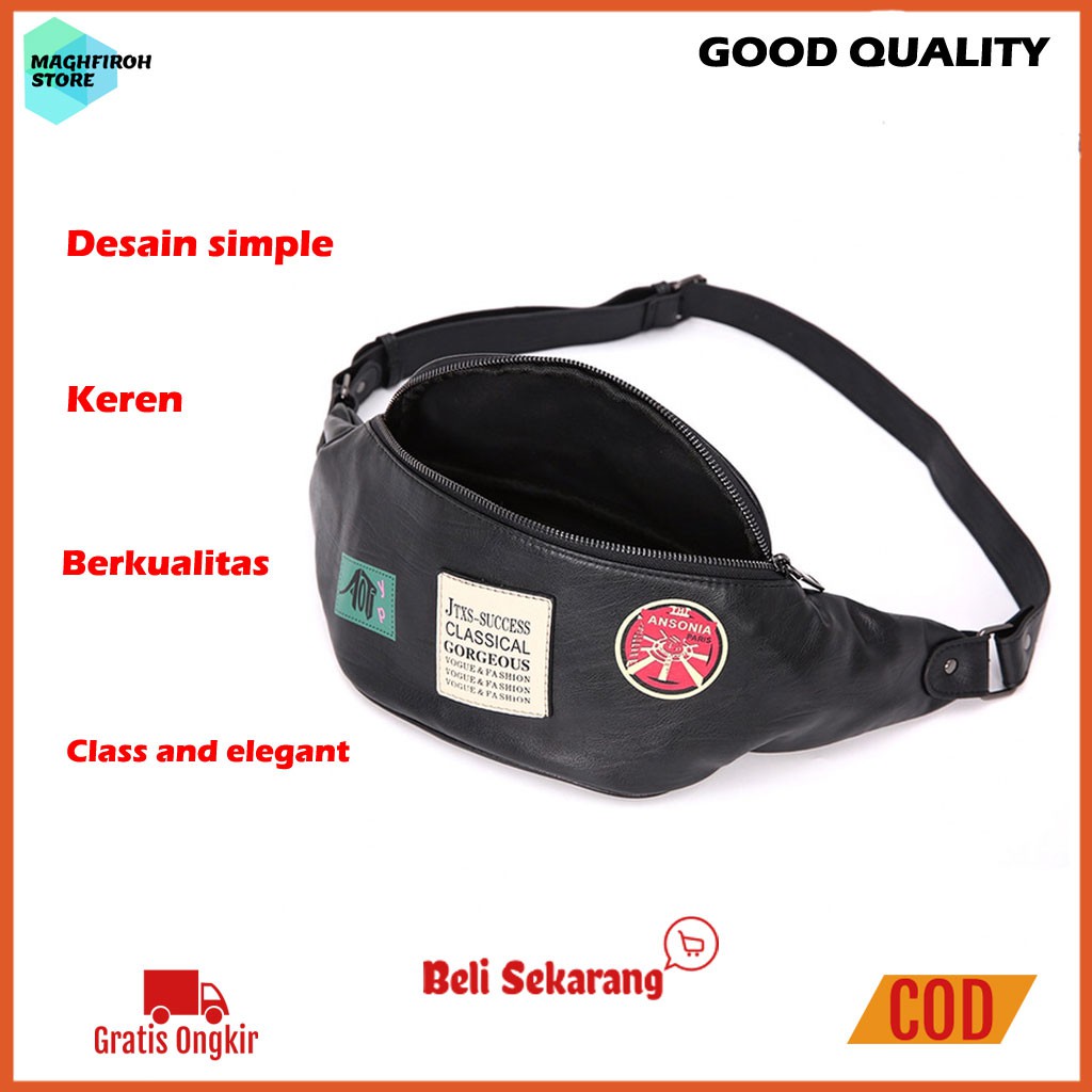 Jual Tas Selempang Pria Besar Parasut Kulit Outdoor Asli Tas Slempang ...