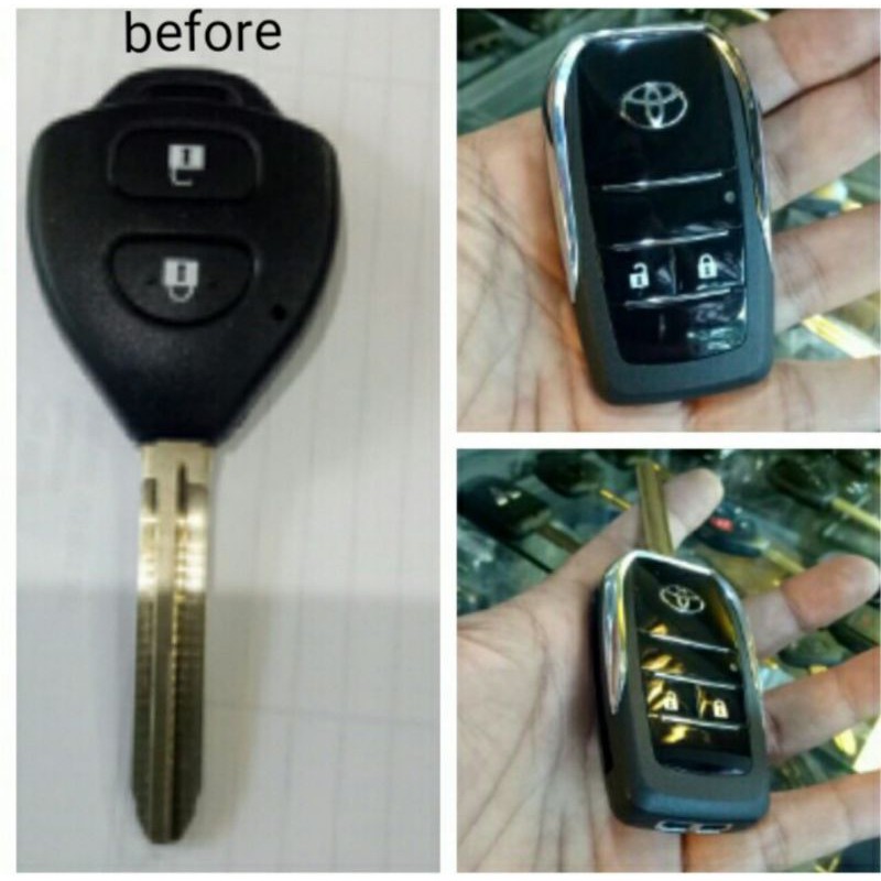 Jual casing flipkey kunci remote yaris innova fortuner | Shopee Indonesia