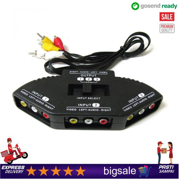 Jual penawaranspesial TV Switch Box RCA 3 Input 1 Output with Composite ...