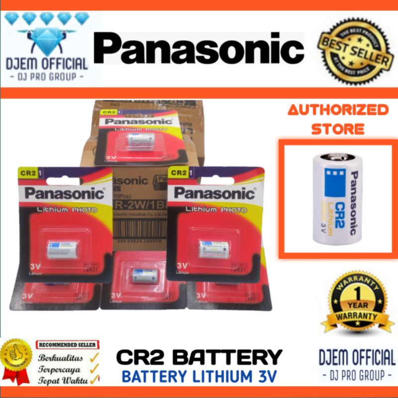 Jual Battery Panasonic CR2 Lithium 3V Baterai Panasonic CR 2 Fujifilm Instax Camera Fuji Film ...
