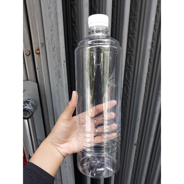 Jual Botol Plastik Almond 1 liter/ Botol Pet minum 1000ml LN | Shopee ...