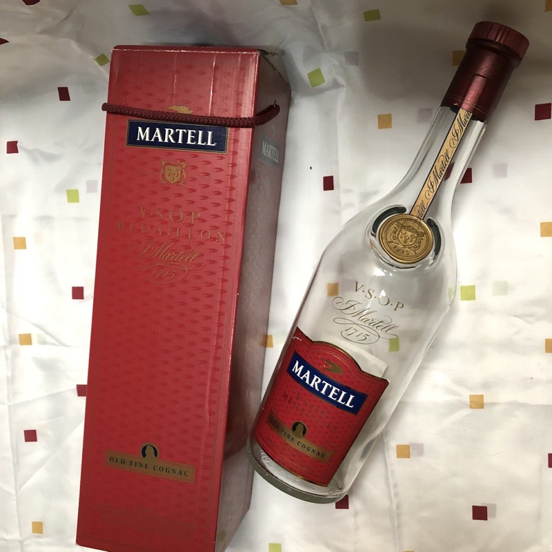 Jual martell vsop medallion 3L with box collection botol minuman keras bekas miras alkohol ...