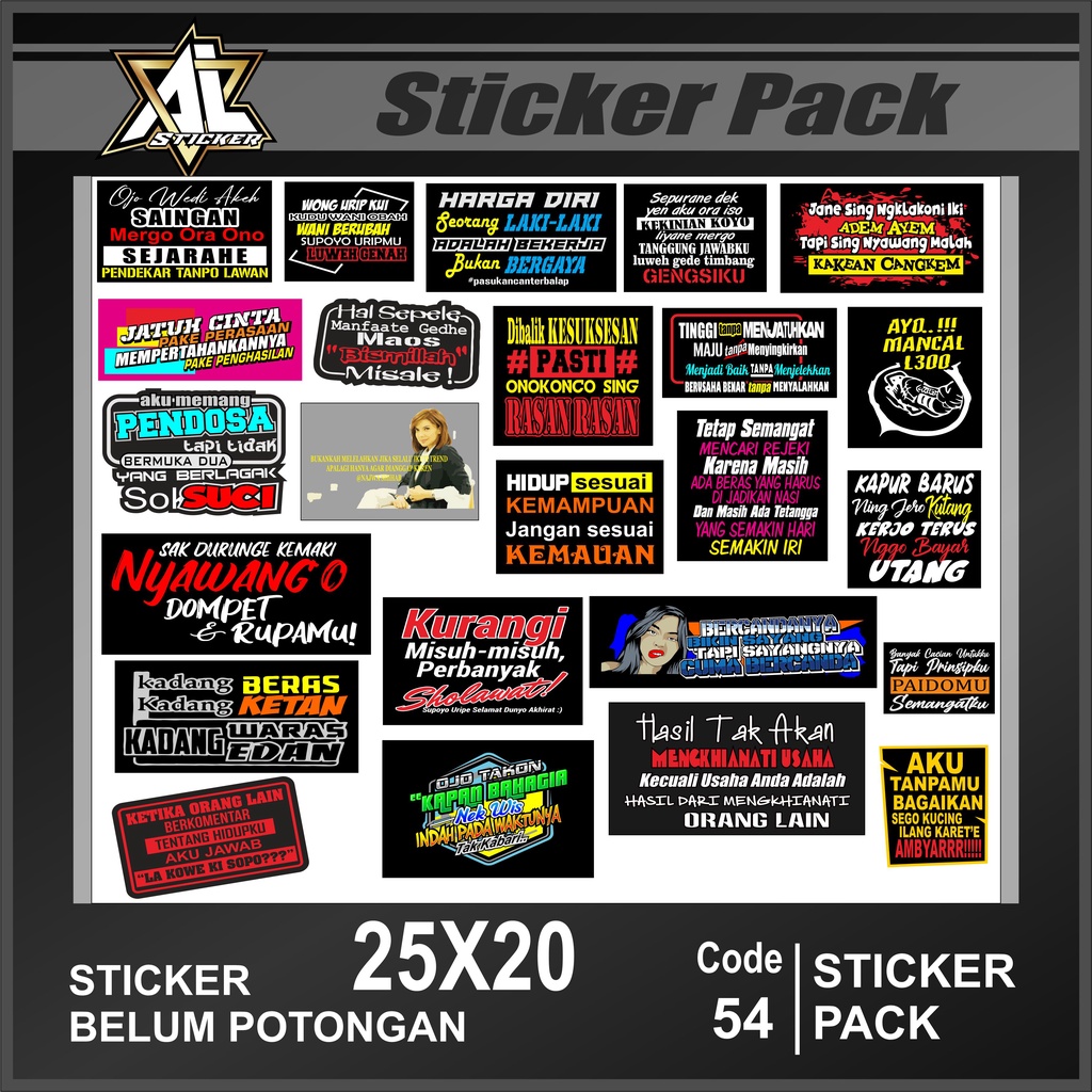 Jual SP54 Sticker Pack Racing Lembaran Sticker Variasi Motor Sticker ...