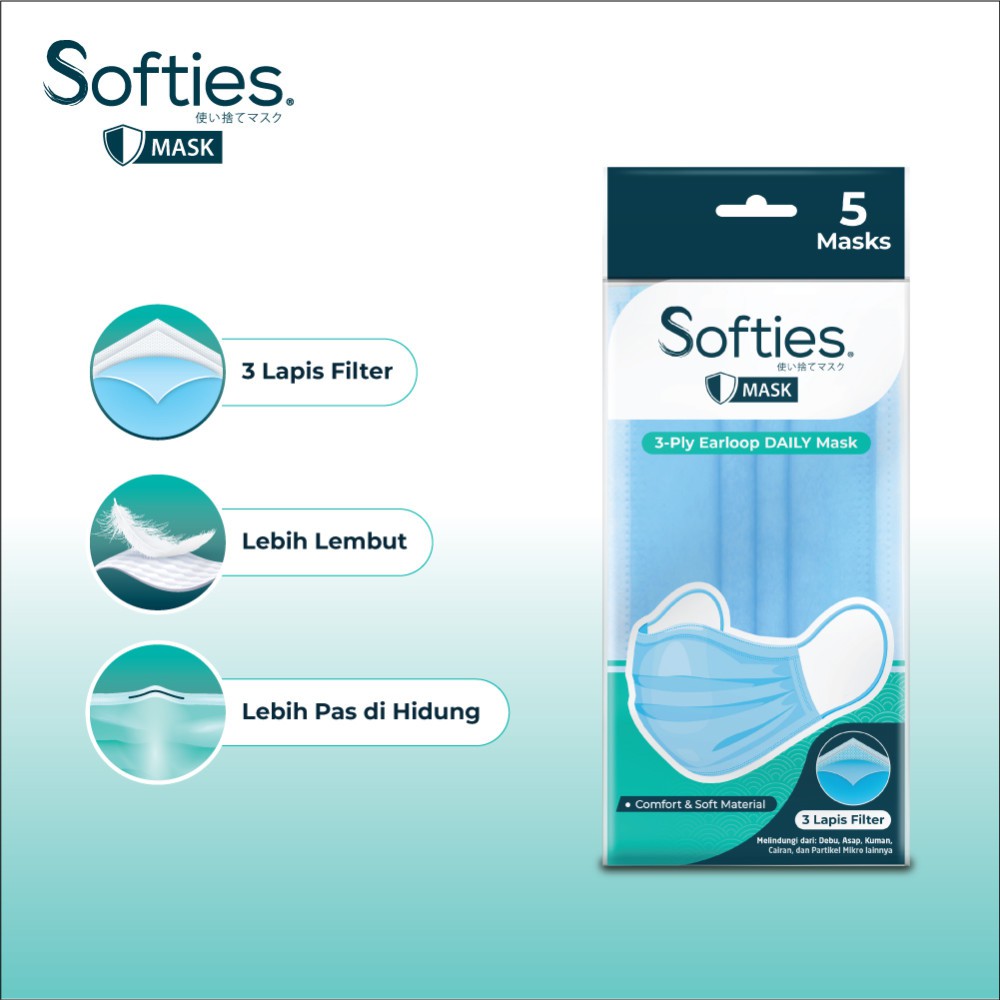 Jual Softies Daily Mask 5s | Shopee Indonesia
