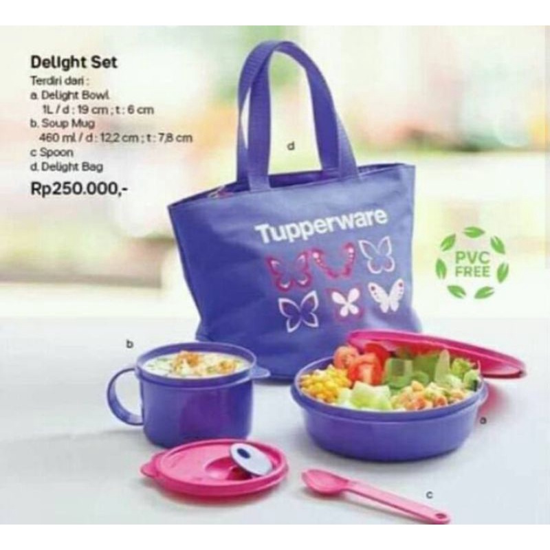 Jual delight set tupperware / tempat makan set tupperware | Shopee ...