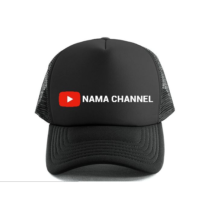 Jual Topi Trucker Logo Custom Nama Youtube Channel Baseball Sablon ...