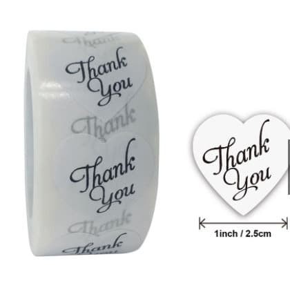 Jual Label Sticker THANK YOU stiker kemasan hamper kue souvenir kado ...