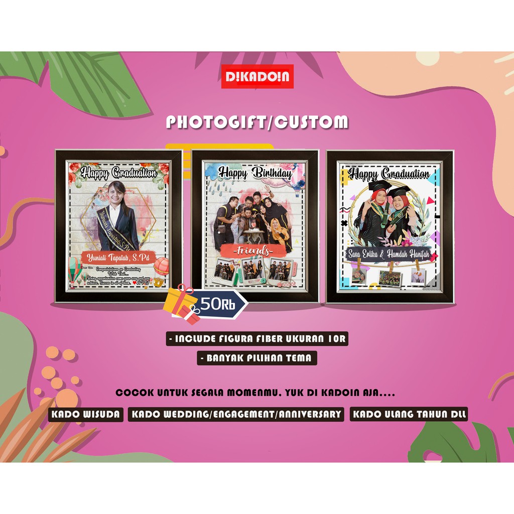 Jual Edit Desain Foto Custom Kado Unik Wisuda/Graduation, Wedding ...