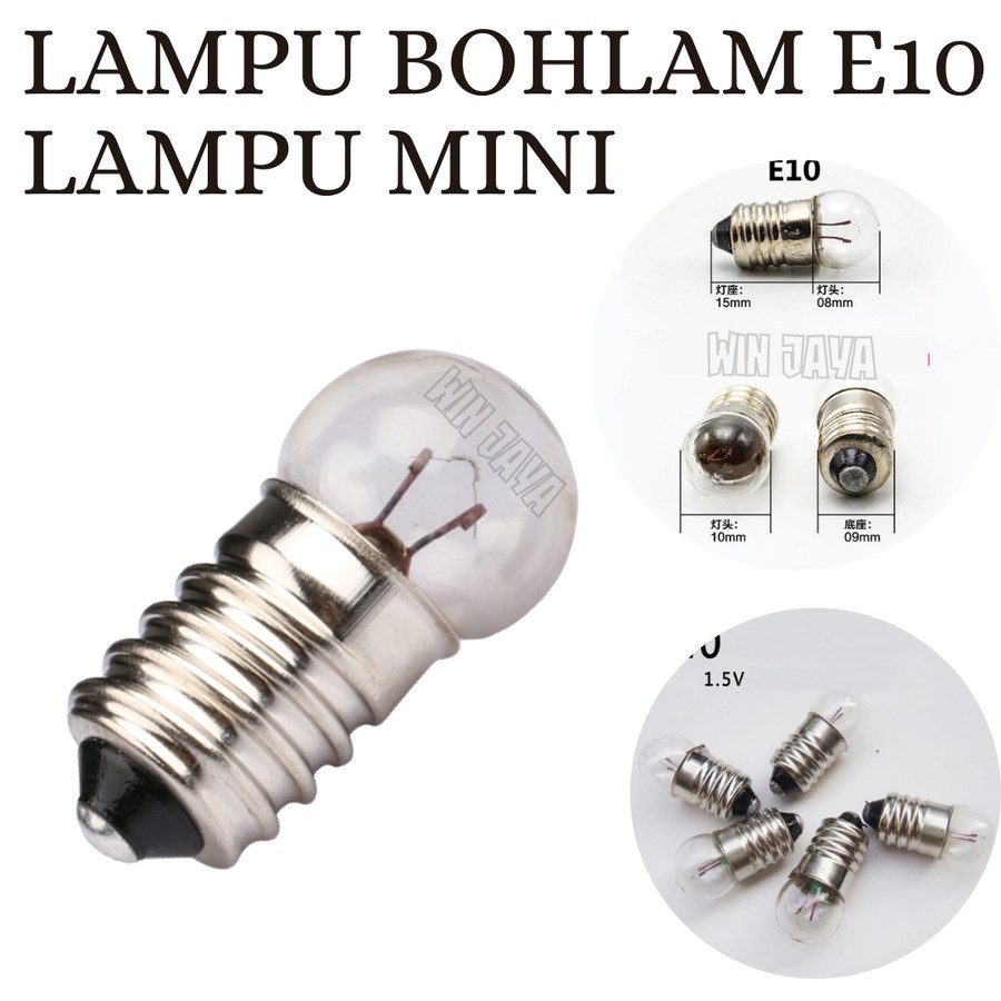 Jual LAMPU BOHLAM MINI E10 2.5V LAMPU PRAKTEK BOHLAM SENTER MINI ...