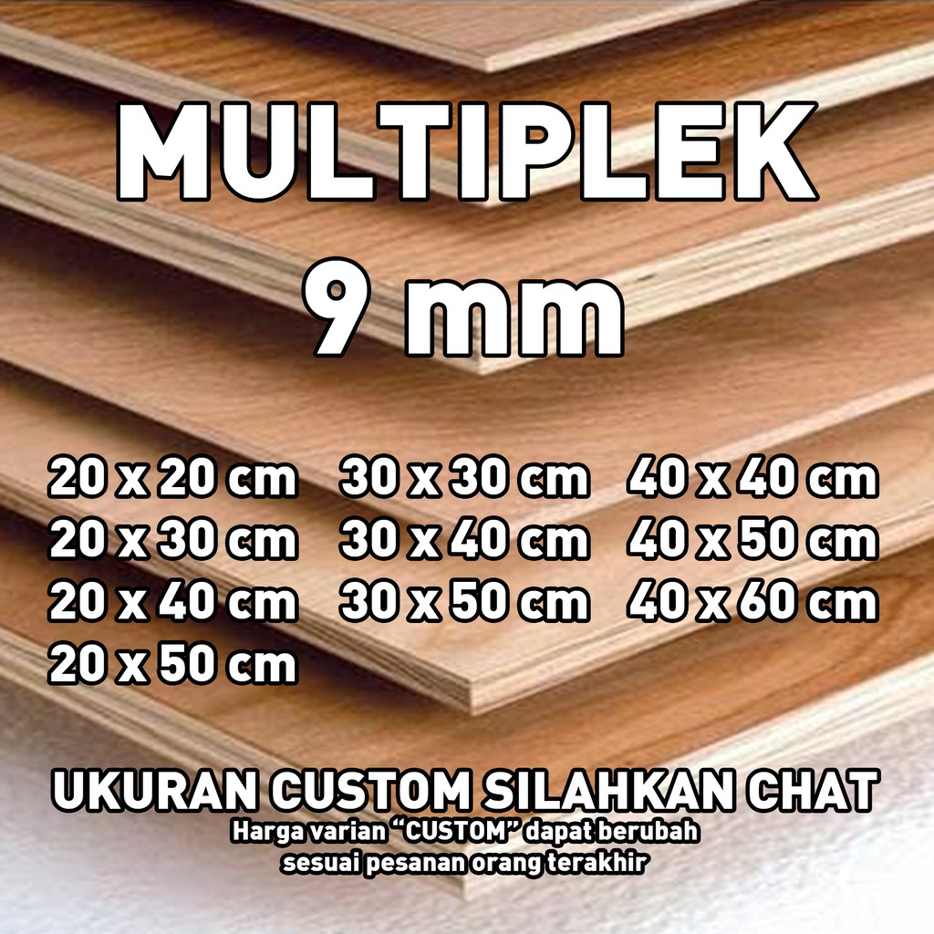 Jual MULTIPLEK / TRIPLEK 9 MM berbagai ukuran CUSTOM | Shopee Indonesia