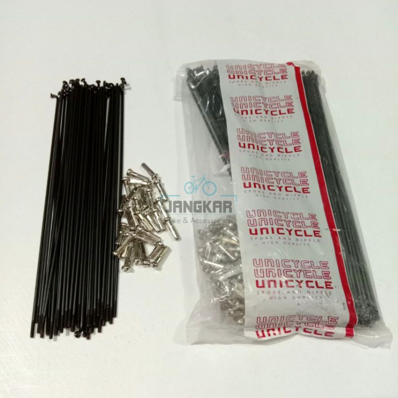 Jual RUJI SEPEDA UNICYCLE HITAM SILVER 20 INCH JARI-JARI 187 MM | 180 ...