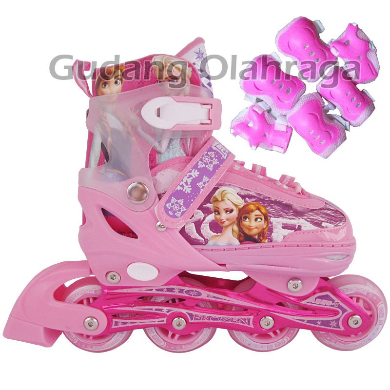 Jual Sepatu Roda FROZEN + DEKER / Pelindung Satu Set | Shopee Indonesia