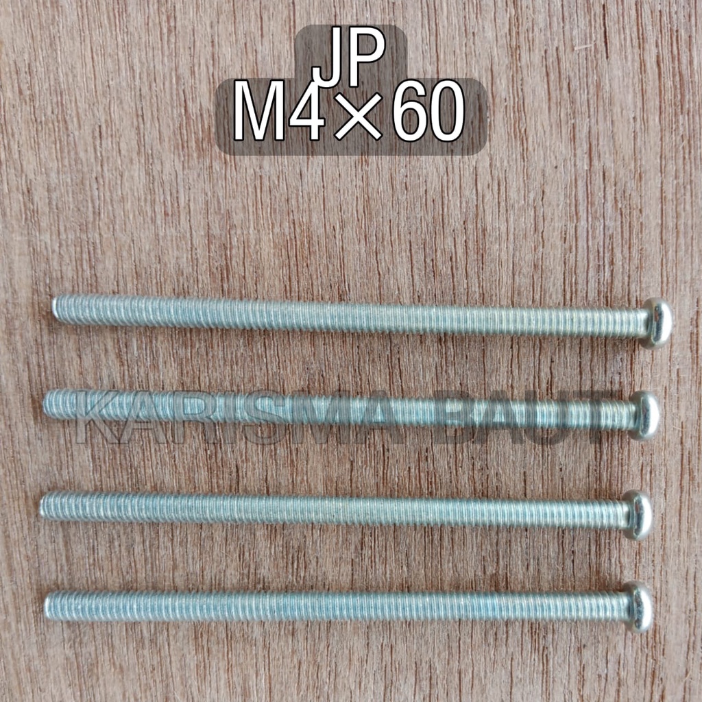 Jual Baut JP M4 x 60 ( baut JP 4x60 ) | Shopee Indonesia