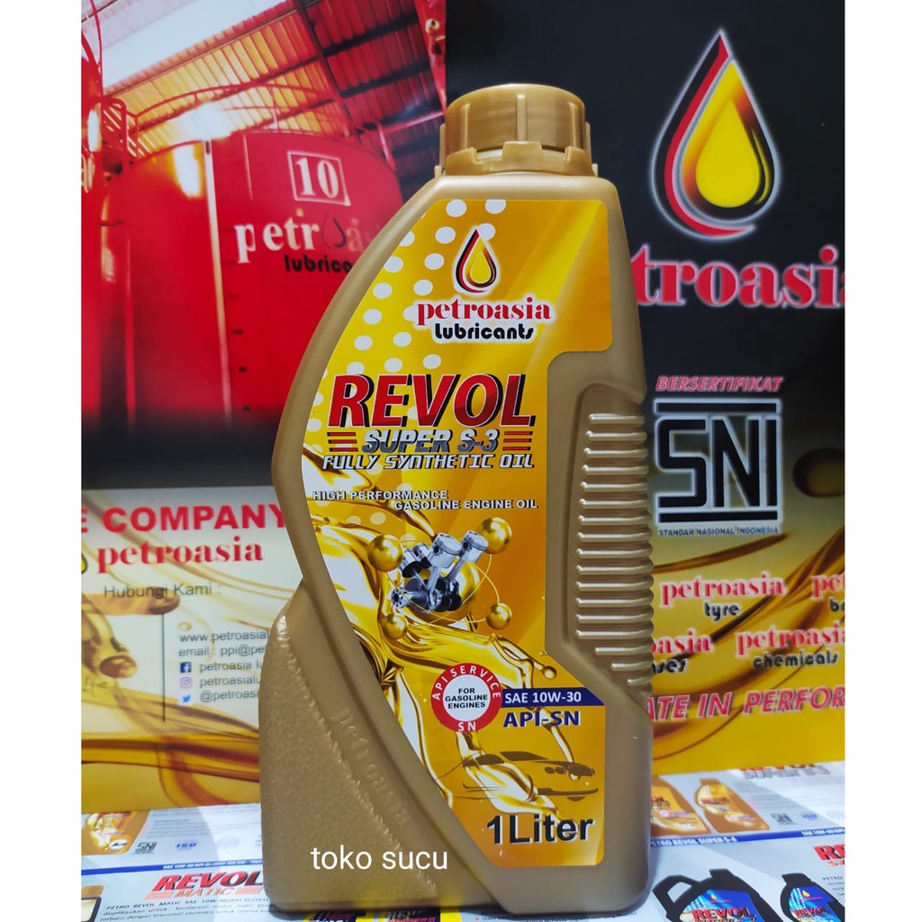 Jual Oli Mobil 1 Liter Full Synthetic Revol S3 SAE 10W30 Petroasia ...