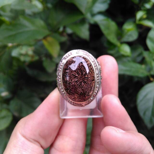 Jual BATU AKIK TERATAI HITAM (NATURAL BLACK LOTUS AGATE) | Shopee Indonesia