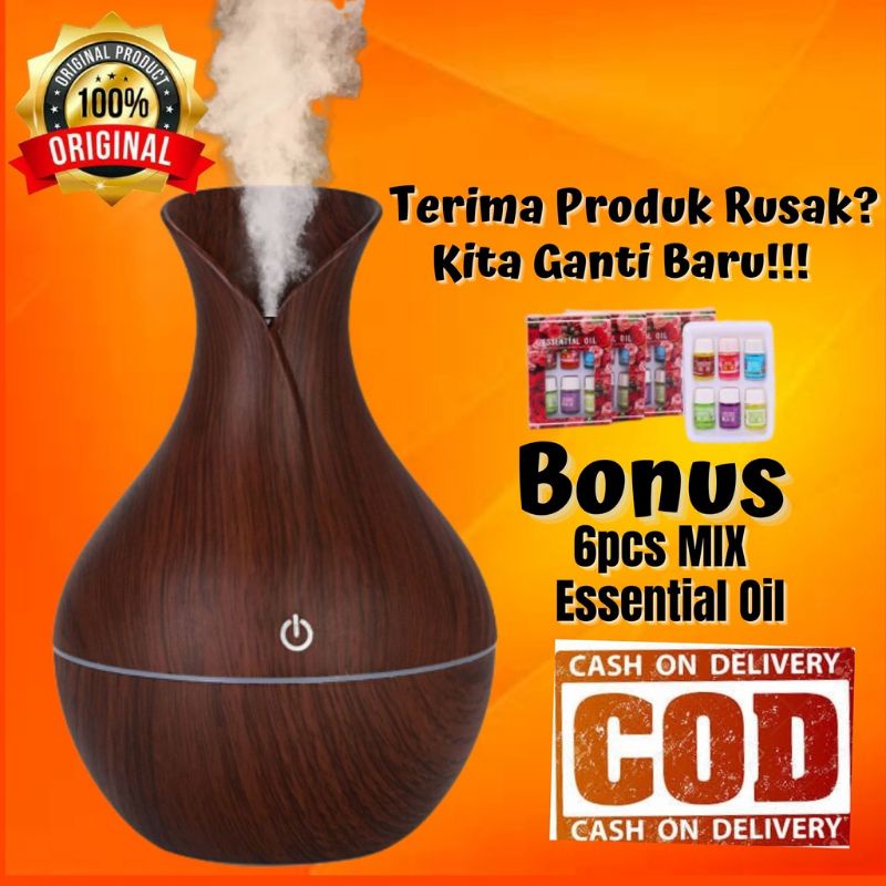 Jual Humidifier Diffuser Pewangi Ruangan Udara Terapi motif Difuser Pot ...
