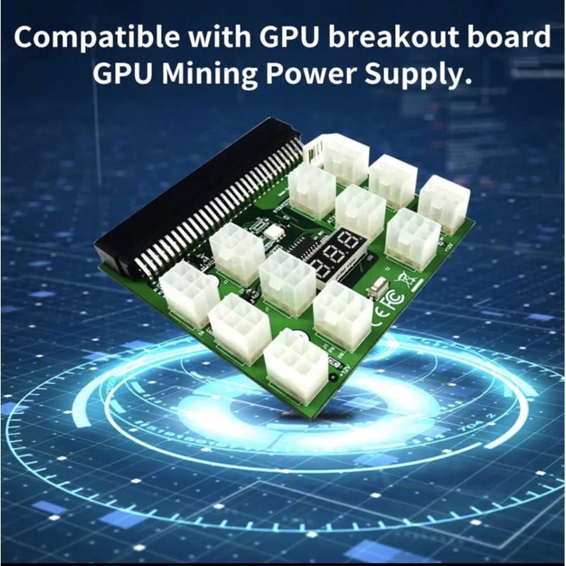 Jual BREAKOUT BOARD PSU SERVER MINING 12v 12PORT 12x6PIN PCIE GPU VGA ...