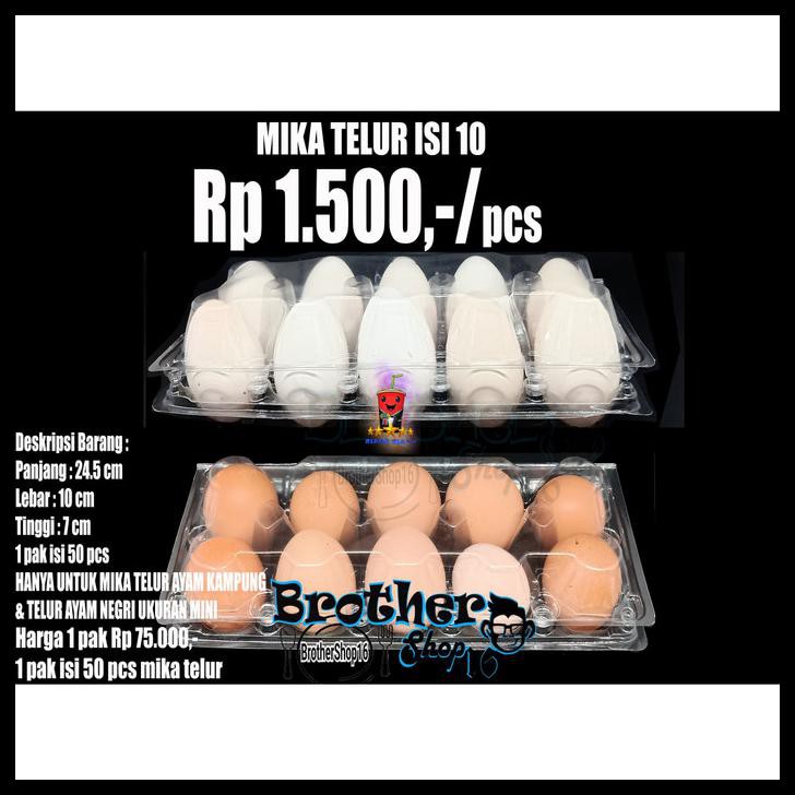 Jual Mika Plastik Wadah Egg Tray @10 Butir Bening - Kemasan Telur Ayam ...